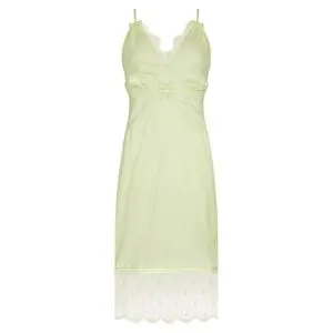 LISA THE LABEL Bow Belle Mint Silk Shell Slip Dress - Green