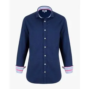 KOY CLOTHING Navy Cotton-cashmere Shirt