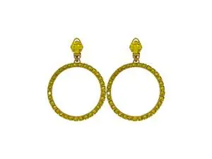 VICKISARGE The Medium Hoop Earrings In Gold Clip - Yellow