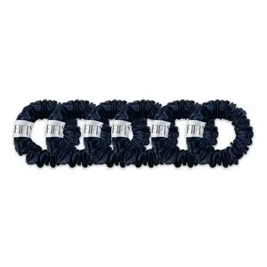6FIFTYTWO® Pure Mulberry Mini Silk Scrunchies Navy - Blue