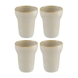 Turgla Home Neutrals / Sand Round Beige Porcelain Mug Set Of Four - Brown