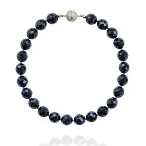 SAULE LABEL Leni Grande Necklace In Noir - Black