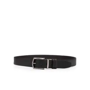 ILVI Black / Brown Galloway Black-brown Floater Leather Belt - Black/brown