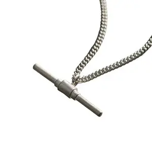 POSH TOTTY DESIGNS T Bar Pendant Necklace - Silver