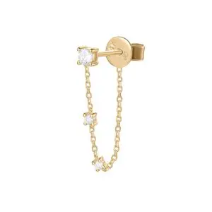 DYAMKA Three Diamonds Earring Yellow - Gold