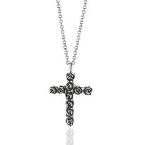 UNALOE Cross Legend Necklace In Sterling Elegant Jewelry - Silver