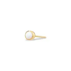 Maya Brenner Designs Birthstone Stud Yellow Opal October - Gold