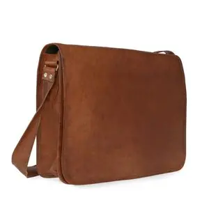VIDA VIDA Vida Vintage Classic Leather Messenger Bag - Brown