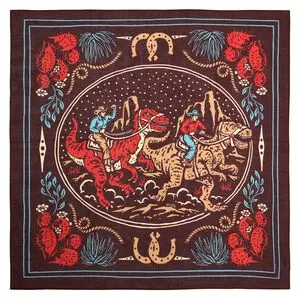SQUAÏR Dust And Thunder Canyon Rust Cotton Bandana - Blue/red