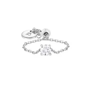 DYAMKA Diamond Chain Ring Gold - White