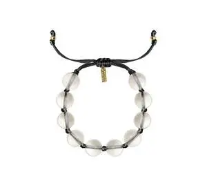 ADRIANA PAPPAS DESIGNS Glass Bracelet On Colored Cord - Black