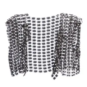Saachi Floral Shell Pearl Capelet - Black
