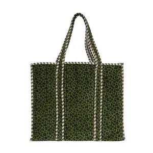 CYC The Leopard Velvet Tote - Green