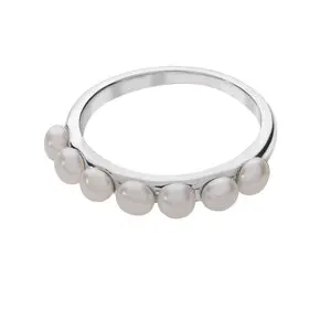 LUCY QUARTERMAINE Solid Sterling Royal Pearl Ring - Silver