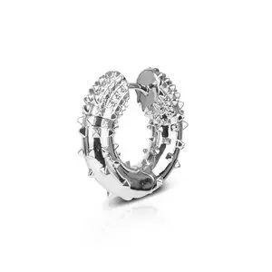 KASUN LONDON Chunky Hoops 5mm - Silver