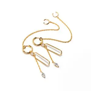 BELINDA JEWELZ Harlow Drop Hoops - Gold