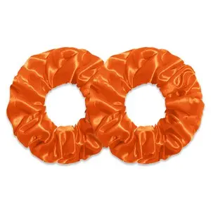 6FIFTYTWO® Pure Mulberry Classic Silk Scrunchies - Orange