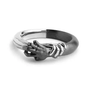 KASUN LONDON Black / Silver Touch No Evil Silver & Black Rhodium Hands - Black/silver