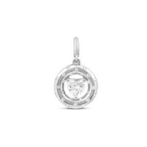 SHYMI Scattered Round Heart Charm - Silver