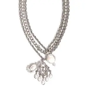 CARAMEL VINTAGE JEWELLERY Beatrice Multi Chain - Silver
