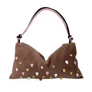 HILO DE MAR Velvet Bag With Charms - Pink