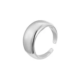 EVERY WAVE Pooling Wide Dome Sterling Gold Ring - Silver