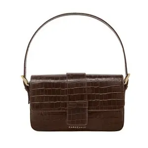 CARNEVALE Dalia Coco Chocolate Baguette Bag - Brown