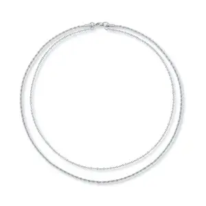 A WEATHERED PENNY Contrast Layered Necklace - Silver
