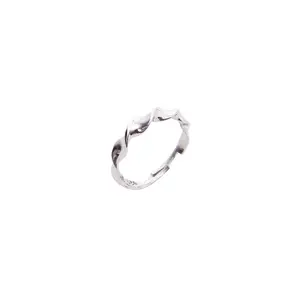 SPERO LONDON Helical Sterling Ring Lightly Twisted Ring - Silver