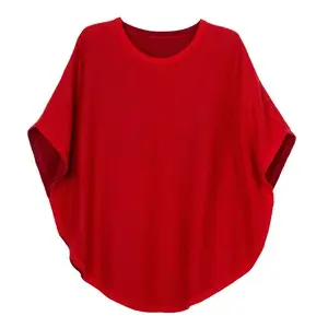 COVE Flora Cotton Cashmere Reversible Poncho & Spice - Red
