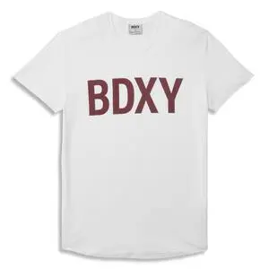 BDXY STUDIO White / Red The Actor Logo T-shirt White With Burgundy Logo - White/red