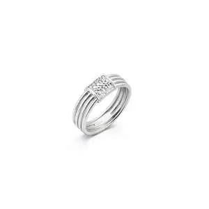 GOLD & HONEY Diamond Cut Station Ring - Silver