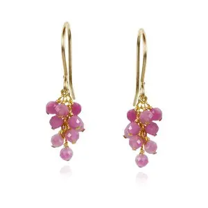 MOUNIR LONDON Tourmaline Cluster Earrings - Pink