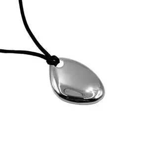 OUTOFOFFICE Silver / Black Bold Sculptural Silver Cord Necklace - Silver/black