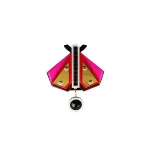 GISSA BICALHO Acrylic Handmade Brooch Papaloti - Pink