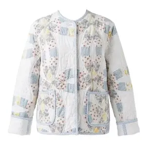 THE WELL WORN Chloe Jacket – Reworked Patchwork Quilt - Blue