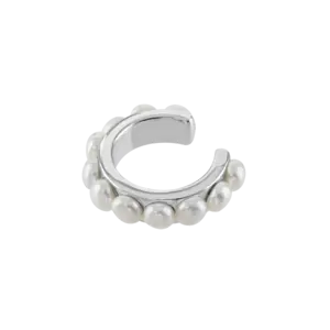 LUCY QUARTERMAINE Royal Pearl Ear Cuff - Silver