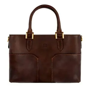 TIME RESISTANCE Camilla Leather Handbag - Brown