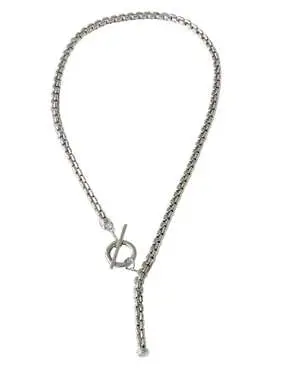 FLORENTIS JEWELLERY Lariat Necklace - Silver