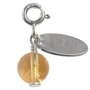 N'DAMUS LONDON Citrine Gemstone & Charm - Silver