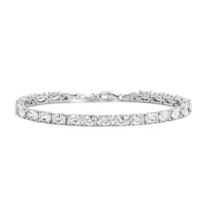 SHYMI Oval Prong Set Classic Tennis Bracelet - Silver