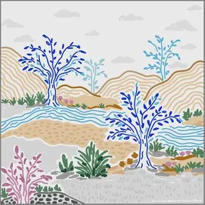 JESSIE ZHAO NEW YORK Silk Bandana Of After Sunset - Grey