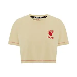 PCFG Neutrals / Green / Black Crop Tee - Chino Green Green