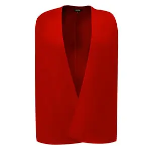 SMART AND JOY Minimalist Evening Cape - Red