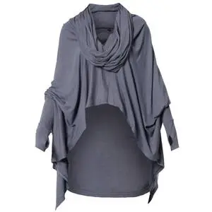 METAMORPHOZA Extravagant Tunic With Scarf Collar - Grey