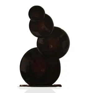 MARLETH Midnight Glass Bubble Sculptural Decor - Black