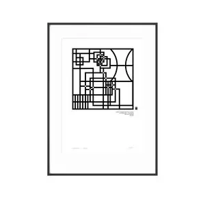 Curiosity Snug Zodiac Series Abstract Lines Pisces Print - Black