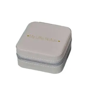 MY LITTLE NATURE Jewellery Organiser Box Travel Jewelry Box – Portable Jewelry Organizer Case - Grey