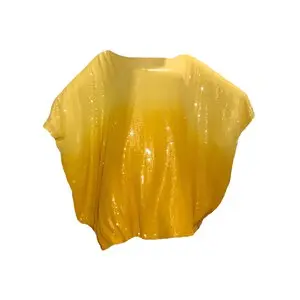 JULIA CLANCEY Madam Mini Sunshine Sequin Kaftan - Yellow