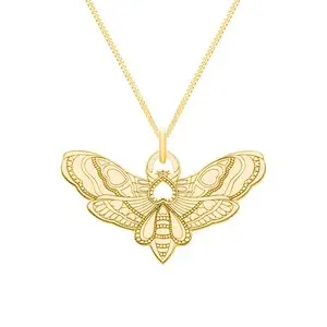 CARTERGORE Medium Moth Pendant Necklace - Gold